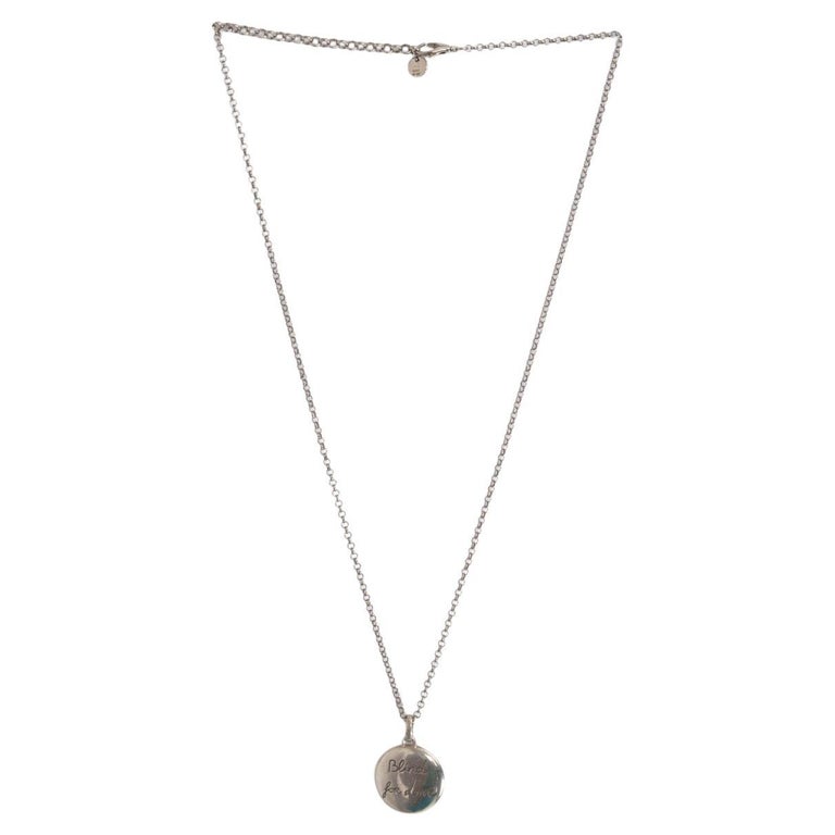 GUCCI sterling silver BLINED FOR LOVE TIGER Pendent Chain Necklace For ...