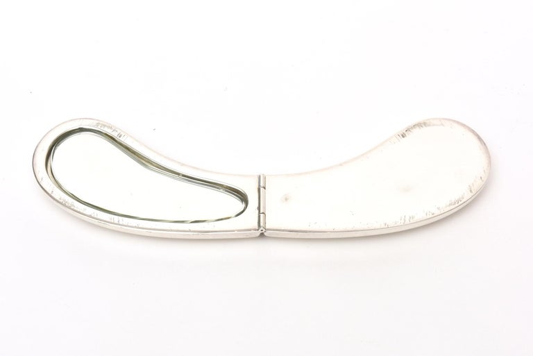 Gucci Sterling Silver Sculptural Folding Compact Mirror Vintage Italian ...