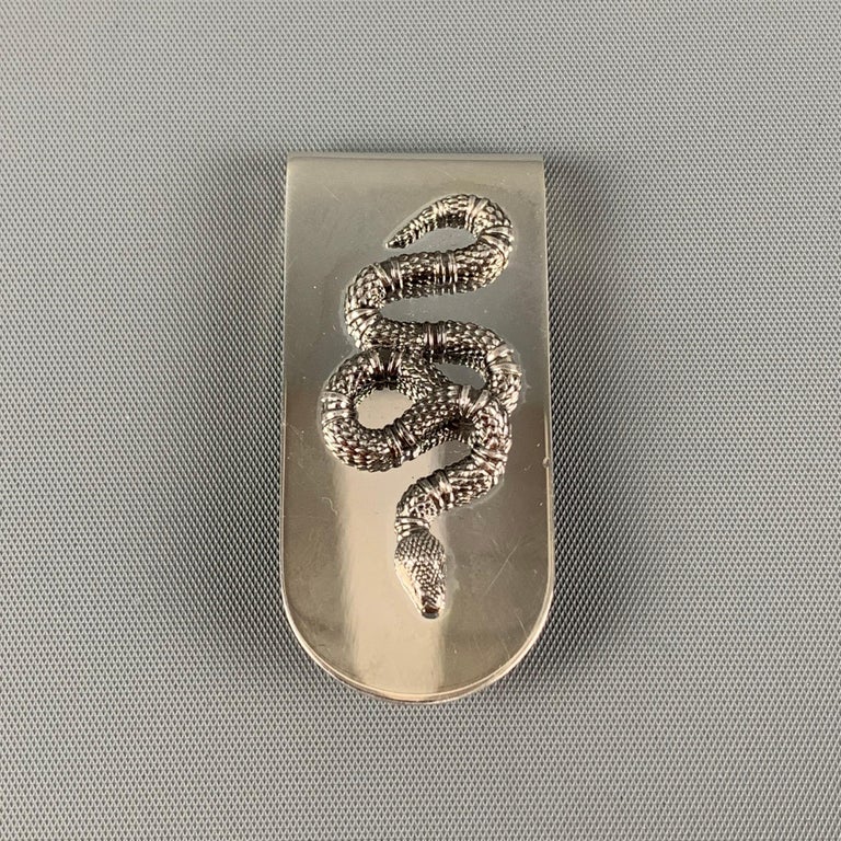 GUCCI Sterling Silver Snake Motif Money Clip For Sale at 1stDibs
