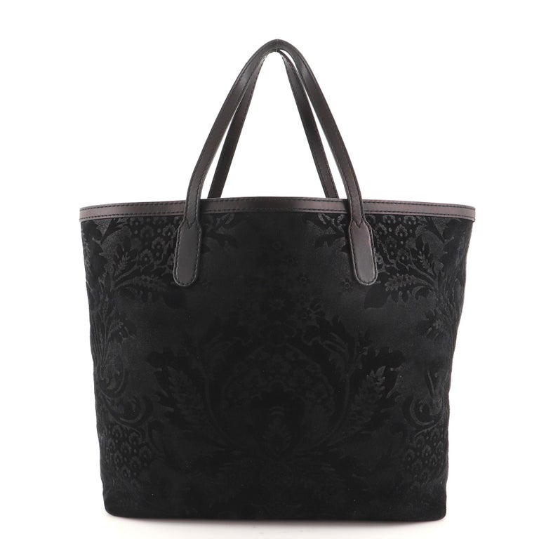 Gucci Stirrup Tote Brocade Leather For Sale at 1stDibs