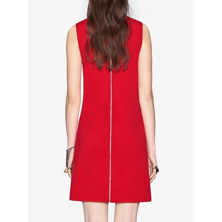 GUCCI Stretch Red Dress with Bow - Large at 1stDibs | red dress with bow