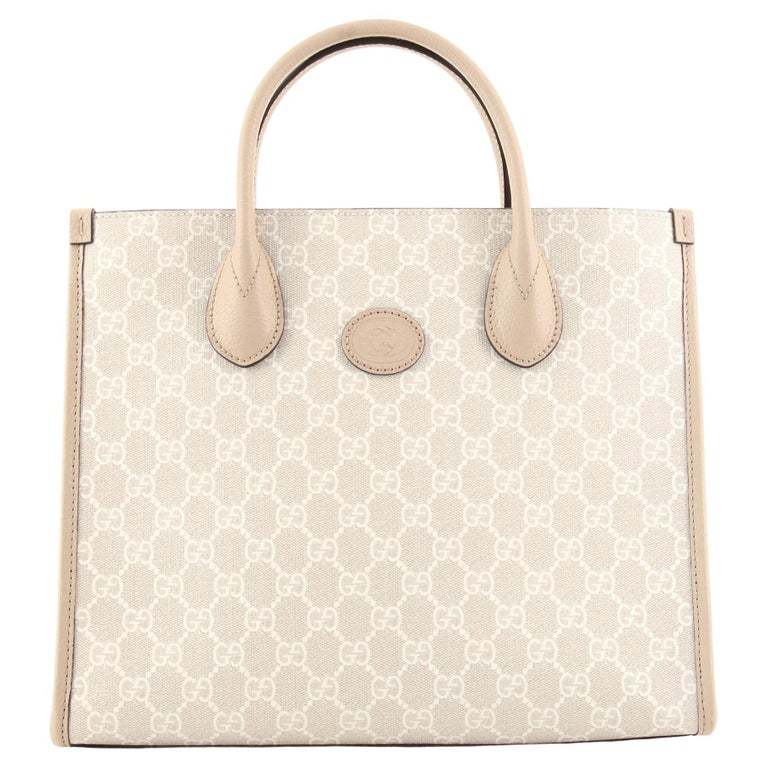 Gucci Structured Top Handle Open Tote GG Coated Canvas Small For Sale ...