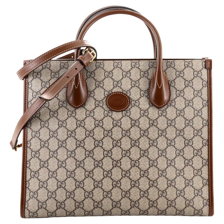 Gucci Structured Top Handle Open Tote GG Coated Canvas Small For Sale ...