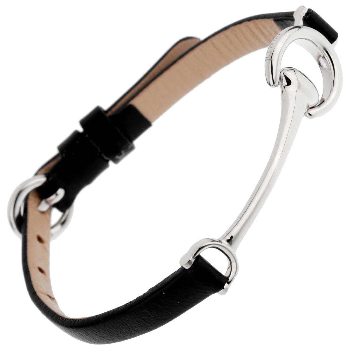 Gucci Horse Bit Diamond Gold Bracelet at 1stDibs