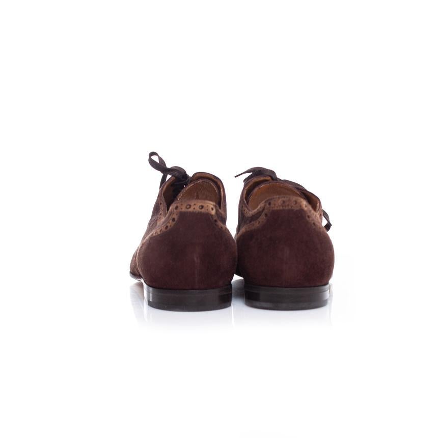 Gucci, Suede wingtip derby with light noses. For Sale at 1stDibs
