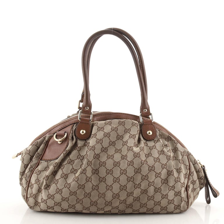 Gucci Sukey Boston Bag GG Canvas at 1stDibs