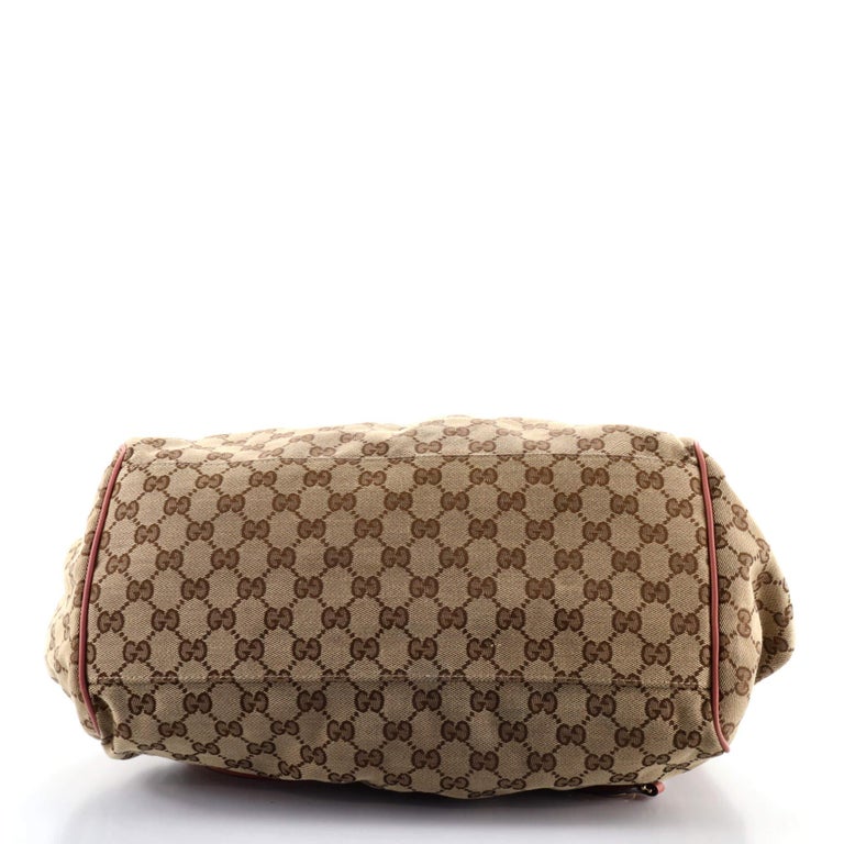 Gucci Sukey Boston Bag GG Canvas For Sale at 1stDibs