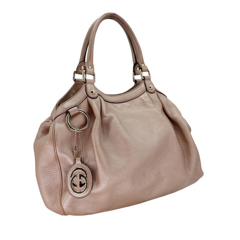 Gucci Sukey GG Charm Metallic Tote Leather Shoulder Bag GG-W0910P-0006 ...