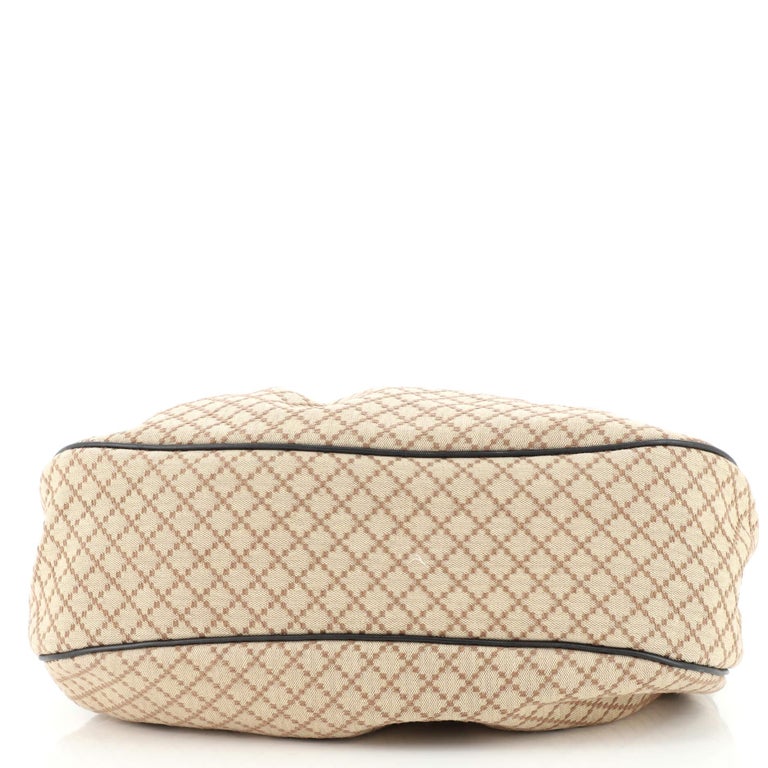 Gucci Sukey Hobo Diamante Canvas Medium For Sale at 1stDibs