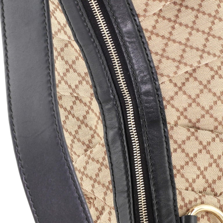Gucci Sukey Hobo Diamante Canvas Medium For Sale at 1stDibs