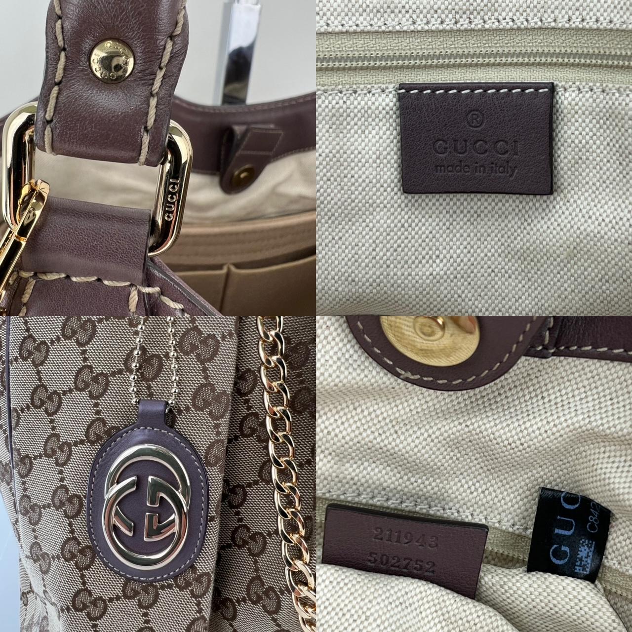 Gucci Sukey Large Monogram GG Canvas Hand Bag Tote 211943 added insert ...