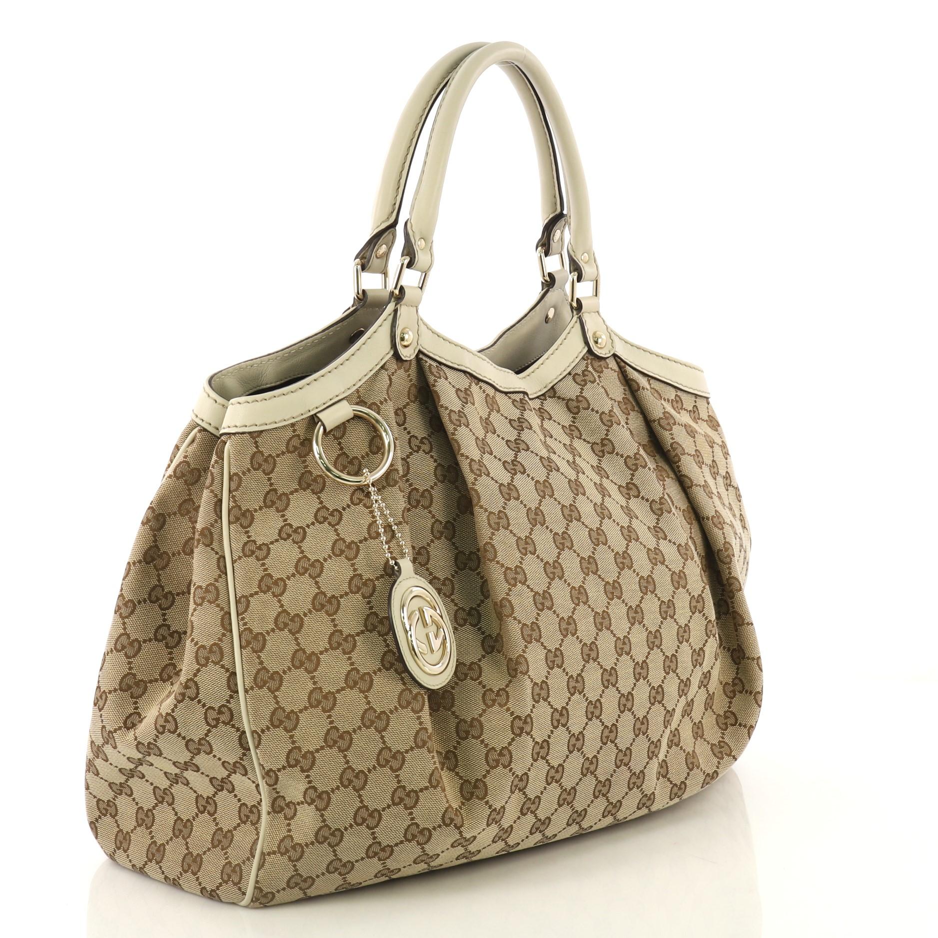 Gucci Sukey Tote GG Canvas Large at 1stDibs