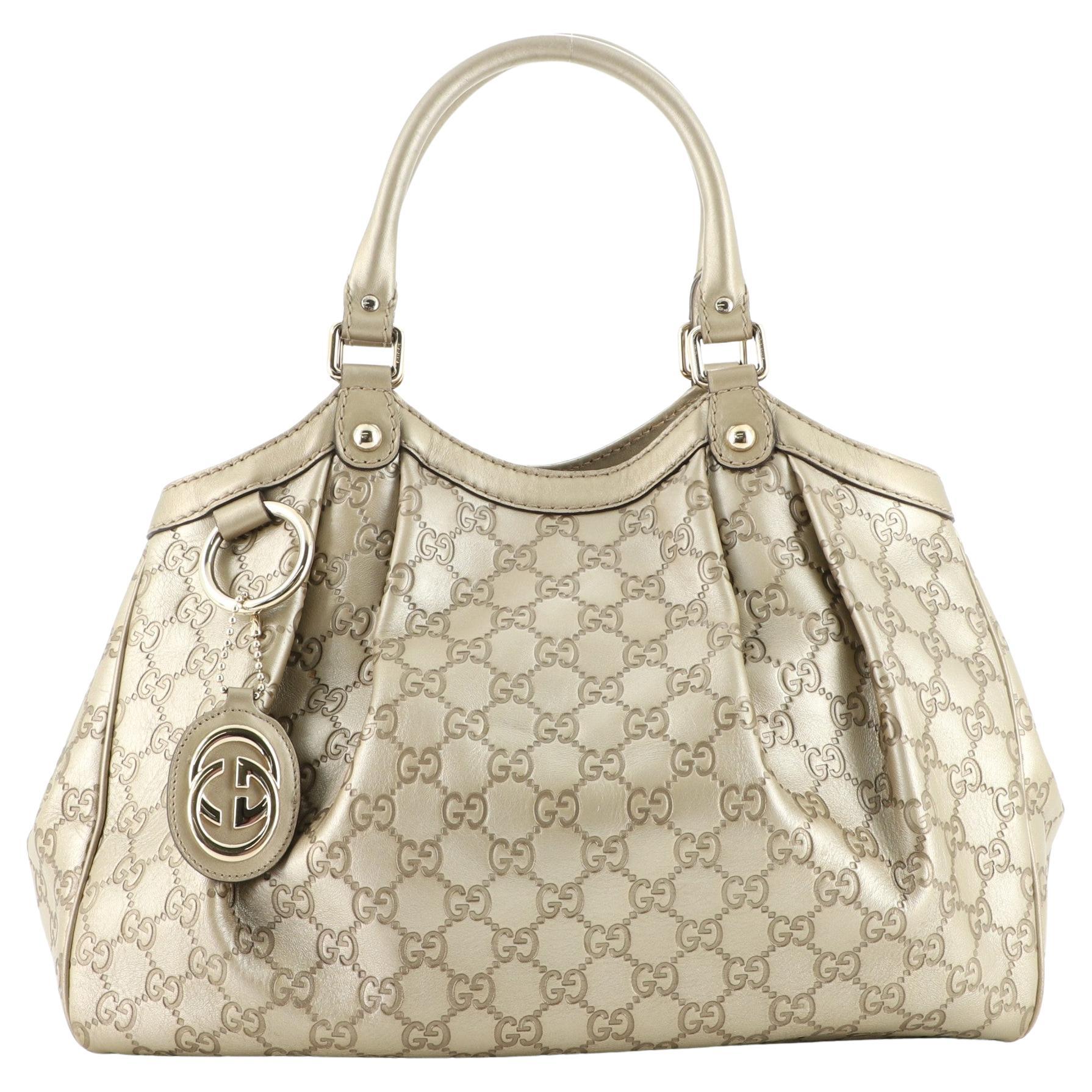 Gucci Bamboo Shopper Tote Straw Small at 1stDibs