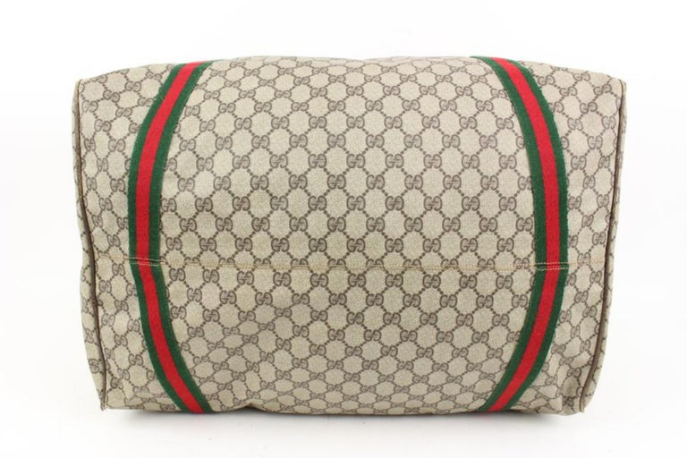 Gucci Supreme GG Web Handle Boston Duffle Bag 82gz422s at 1stDibs