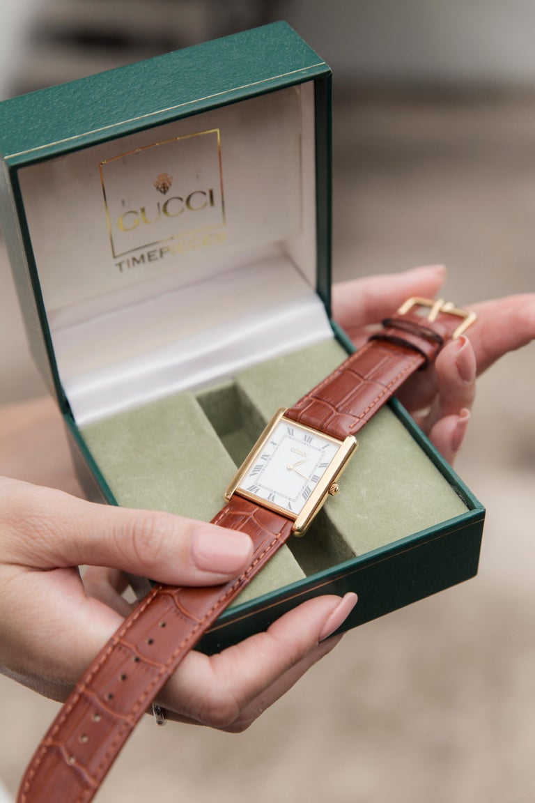 Gucci Tank 18 Carat Solid GoldVintage Watch, Circa 1990s at 1stDibs ...