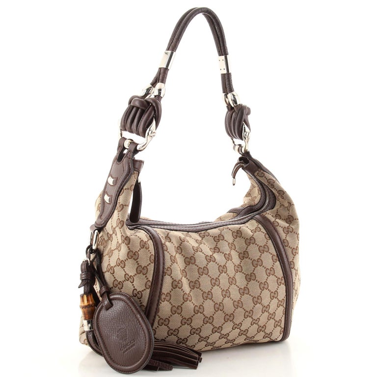 Gucci Techno Horsebit Hobo GG Canvas Medium For Sale at 1stDibs