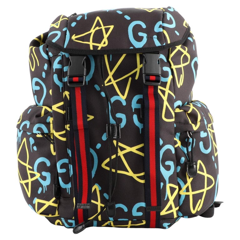 Gucci Techpack Backpack GucciGhost Print Canvas For Sale at 1stDibs
