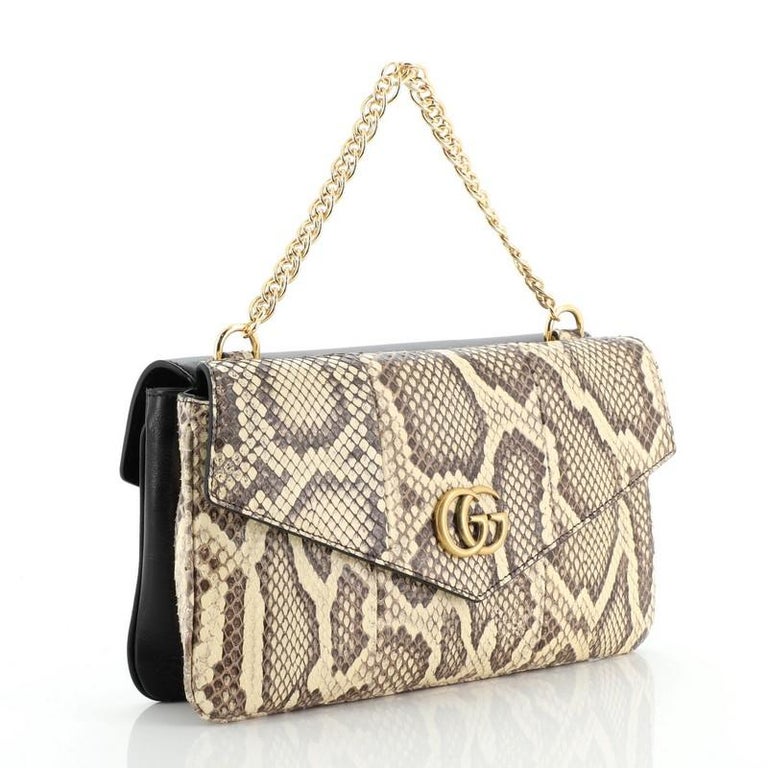 Gucci Thiara Double Shoulder Bag Python and Leather Medium at 1stDibs