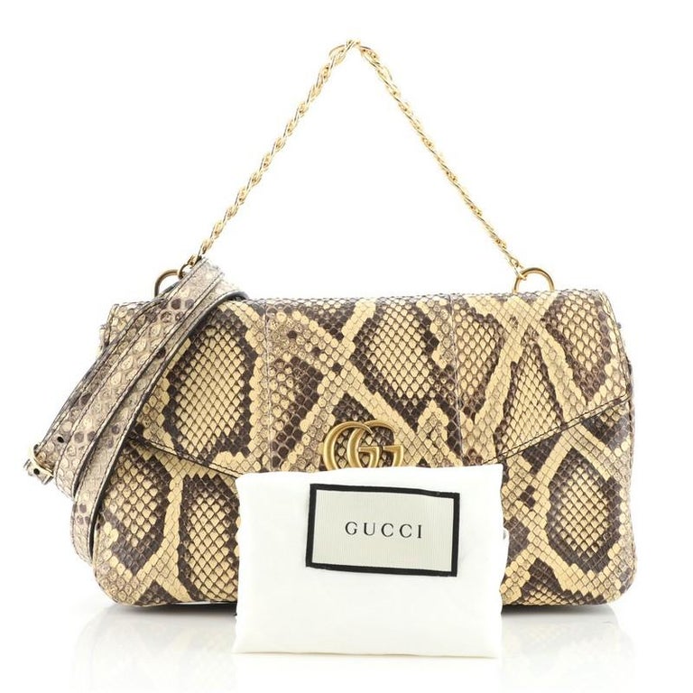 Gucci Thiara Double Shoulder Bag Python and Leather Medium at 1stDibs