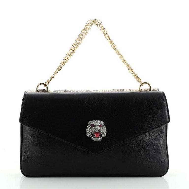 Gucci Thiara Double Shoulder Bag Python and Leather Medium at 1stDibs