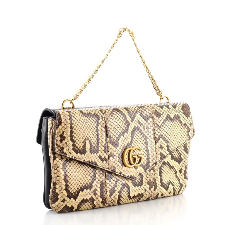 Gucci Thiara Double Shoulder Bag Python and Leather Medium at 1stDibs
