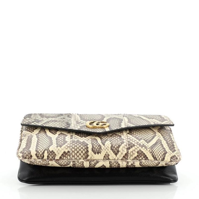 Gucci Thiara Double Shoulder Bag Python and Leather Medium at 1stDibs