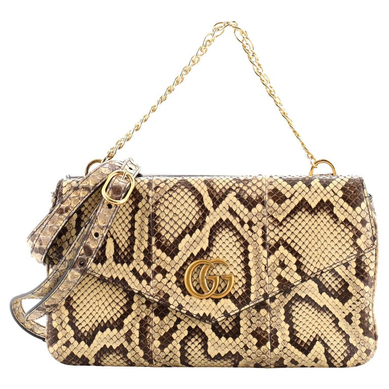Gucci Thiara Double Shoulder Bag Python and Leather Medium at 1stDibs