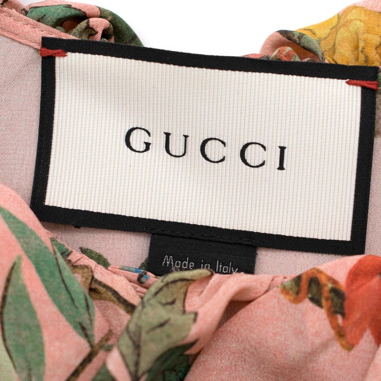 Gucci Tian Print Sleeveless Silk Top 40 For Sale at 1stdibs
