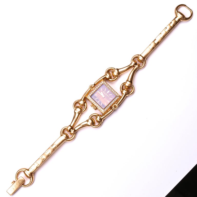 Gucci Tiger Eye Diamond 18 Karat Gold Watch For Sale at 1stDibs | tiger ...