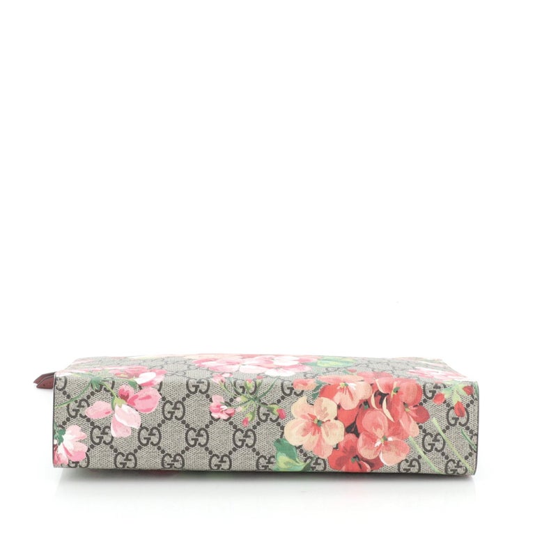 Gucci Toiletry Pouch Blooms Print GG Coated Canvas Large at 1stDibs