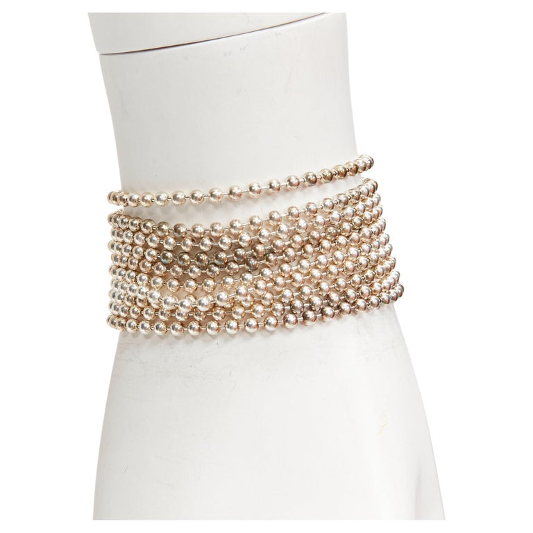 GUCCI TOM FORD silver tone G logo stone stud earrings ring bracelet set ...