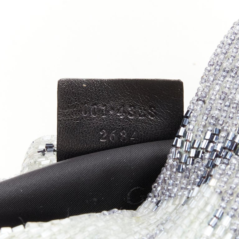 GUCCI TOM FORD Vintage blue grey python bead embellished silver chain ...