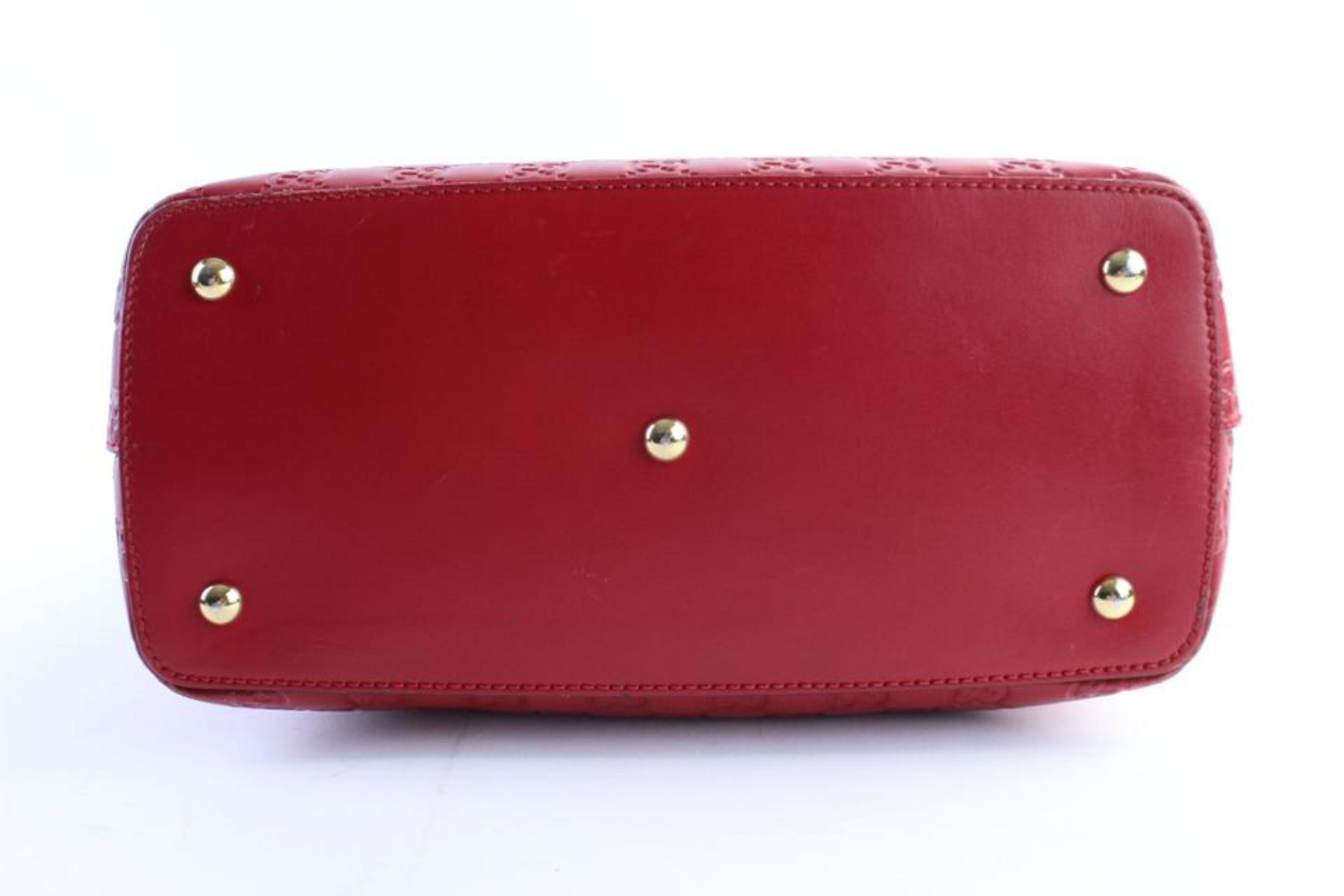 Gucci Top Handle Tote 11gr0606 Red Guccissima Leather Shoulder Bag For ...