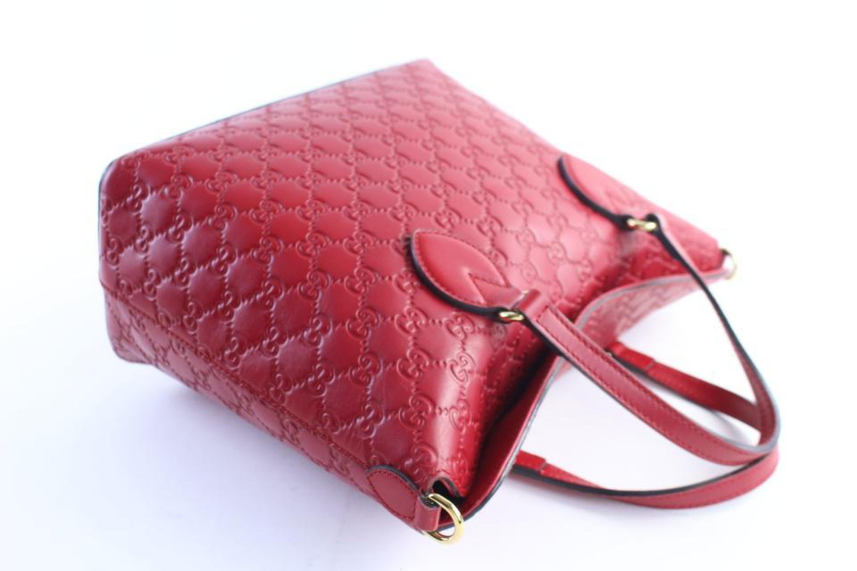 Gucci Top Handle Tote 11gr0606 Red Guccissima Leather Shoulder Bag For ...