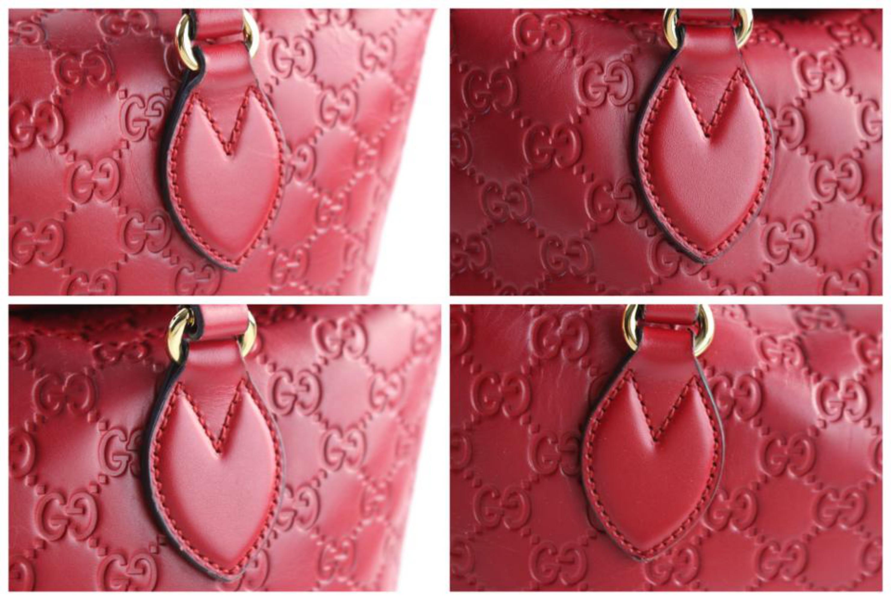 Gucci Top Handle Tote 11gr0606 Red Guccissima Leather Shoulder Bag For ...