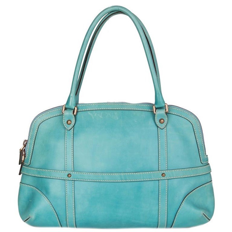GUCCI turquoise leather GG BUCKLE Shoulder Bag at 1stDibs | gucci ...