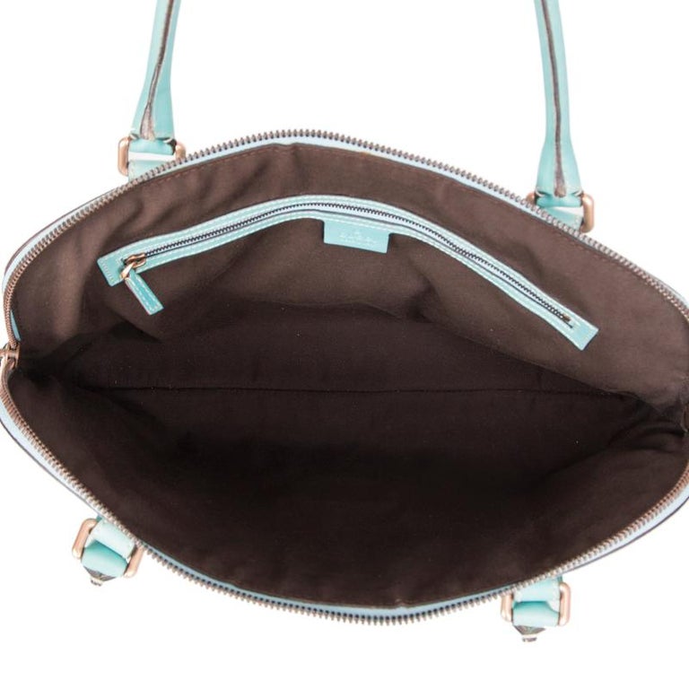 GUCCI turquoise leather GG BUCKLE Shoulder Bag at 1stDibs | gucci ...