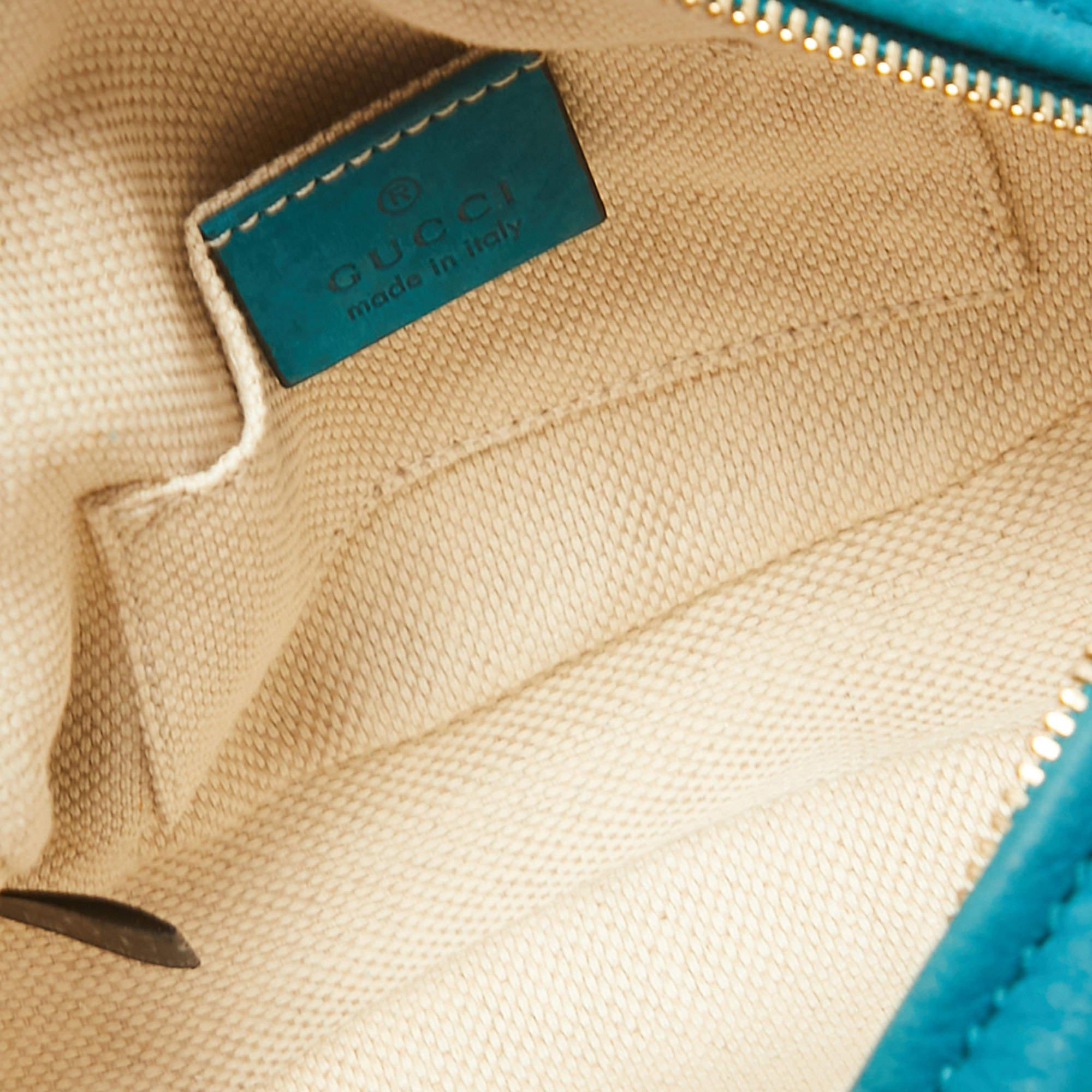 Gucci Turquoise Leather Mini Soho Disco Chain Crossbody Bag at 1stDibs ...