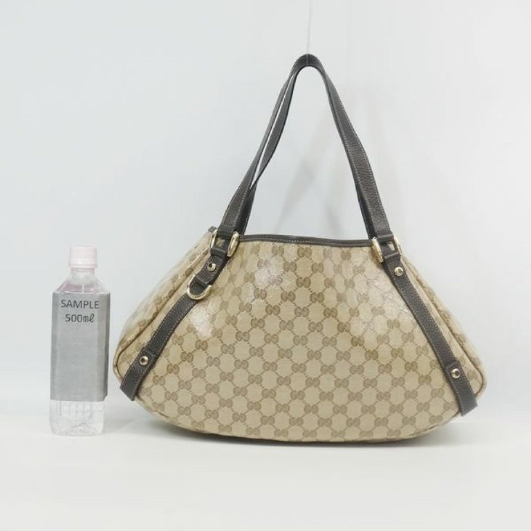GUCCI Twins GG Crystal Womens shoulder bag 293578 beige x brown For ...