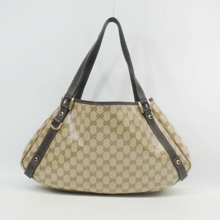 GUCCI Twins GG Crystal Womens shoulder bag 293578 beige x brown For ...