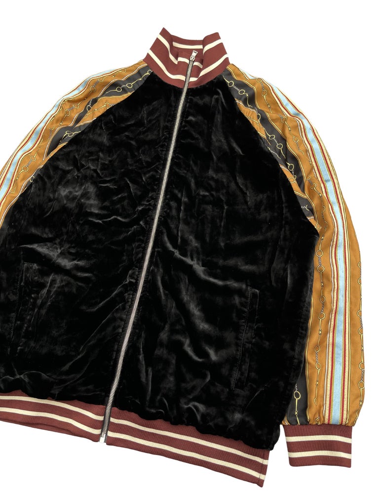 Gucci Velour Horsebit Track Jacket, Autumn Winter 2019. For Sale at 1stDibs