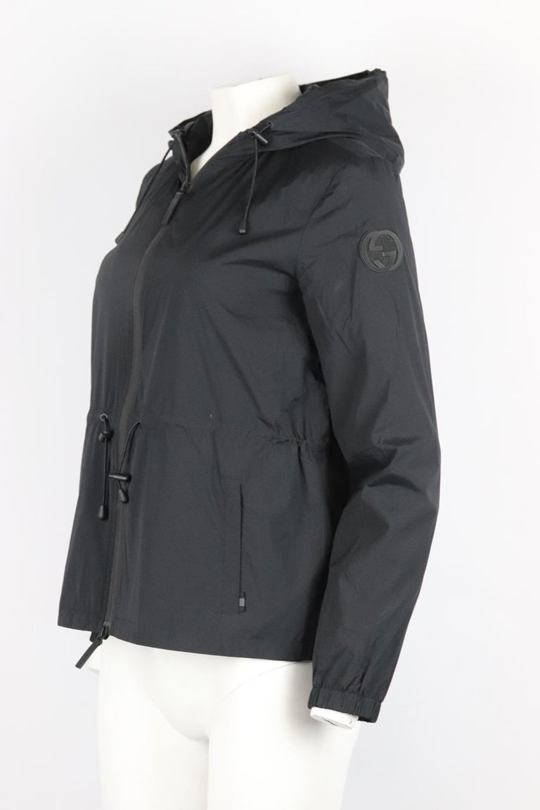 Gucci Viaggio Hooded Gg Shell Jacket Medium For Sale at 1stDibs