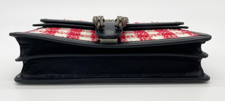 Gucci Vichy Wool Tweed Small Dionysus Shoulder Bag For Sale at 1stDibs
