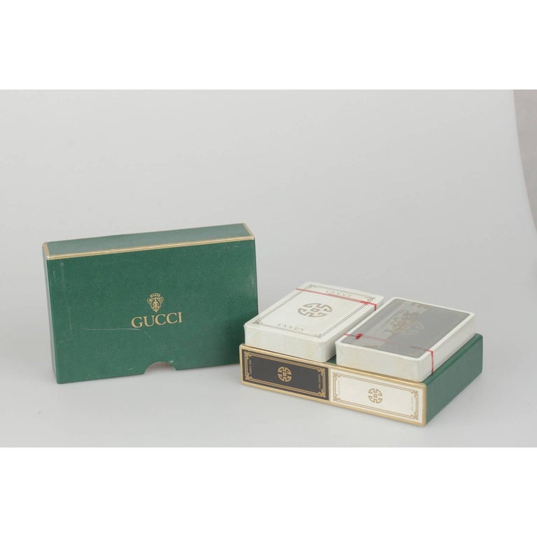 GUCCI Vintage 2 Decks FRENCH PLAYING CARDS w/ Box at 1stDibs | gucci ...
