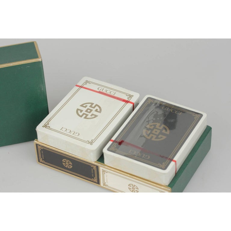 GUCCI Vintage 2 Decks FRENCH PLAYING CARDS w/ Box at 1stDibs | gucci ...