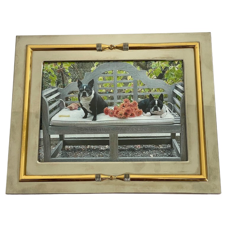 Gucci Vintage 70's Large Two Tone Picture Frame For Sale at 1stDibs