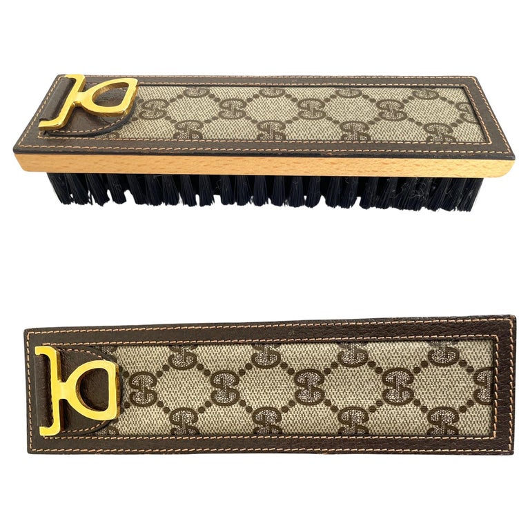 Gucci Vintage 70's Logo Horsebit Clothes Brush For Sale at 1stDibs