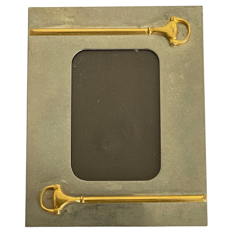 Gucci Vintage 70's Small Two Tone Picture Frame with Gold Plated ...