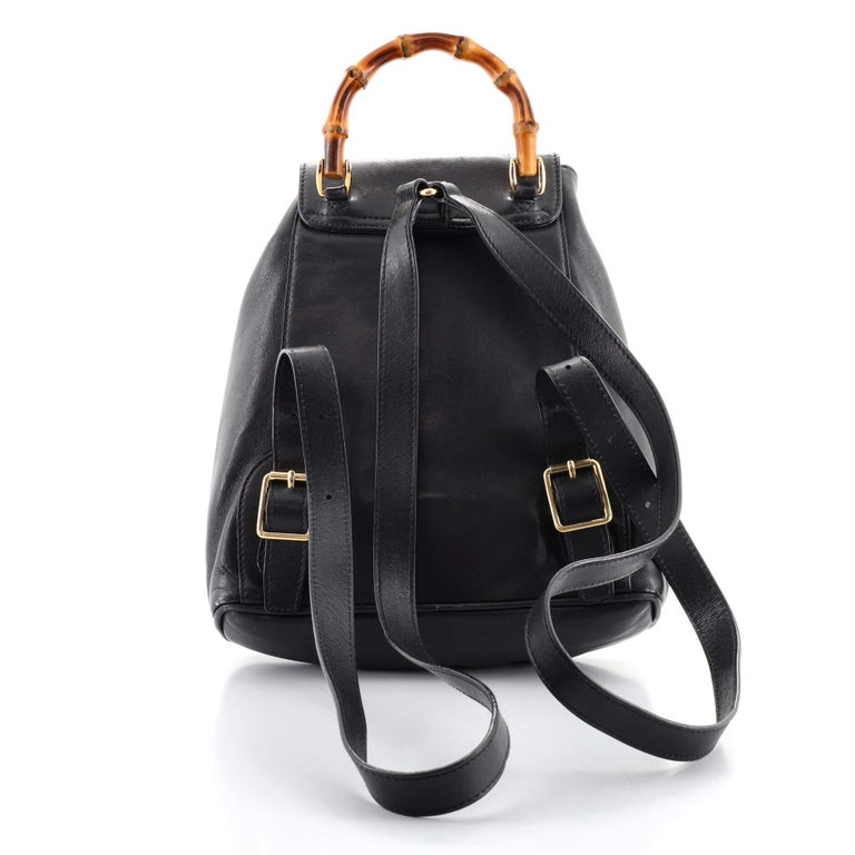 Gucci Vintage Bamboo Backpack Leather Mini at 1stDibs