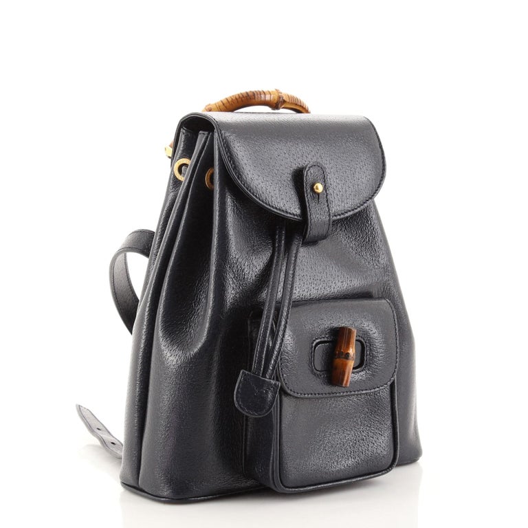 Gucci Vintage Bamboo Backpack Leather Mini at 1stDibs